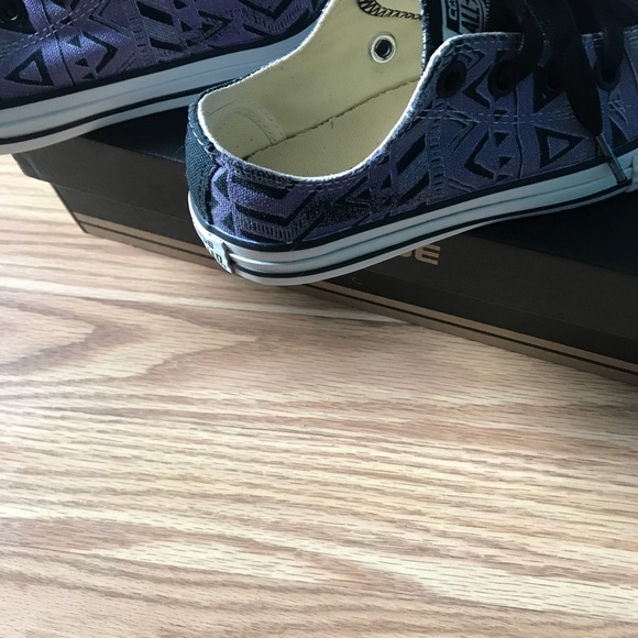 Converse | Shoes | Custom Purple And Black Converse Allstars | Poshmark